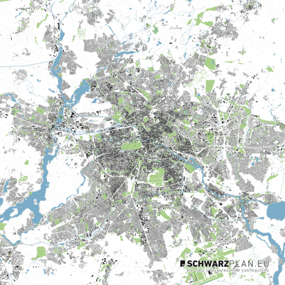 Site Plan & Figure Ground Plan of Berlin for download as PDF, DWG Plan ...