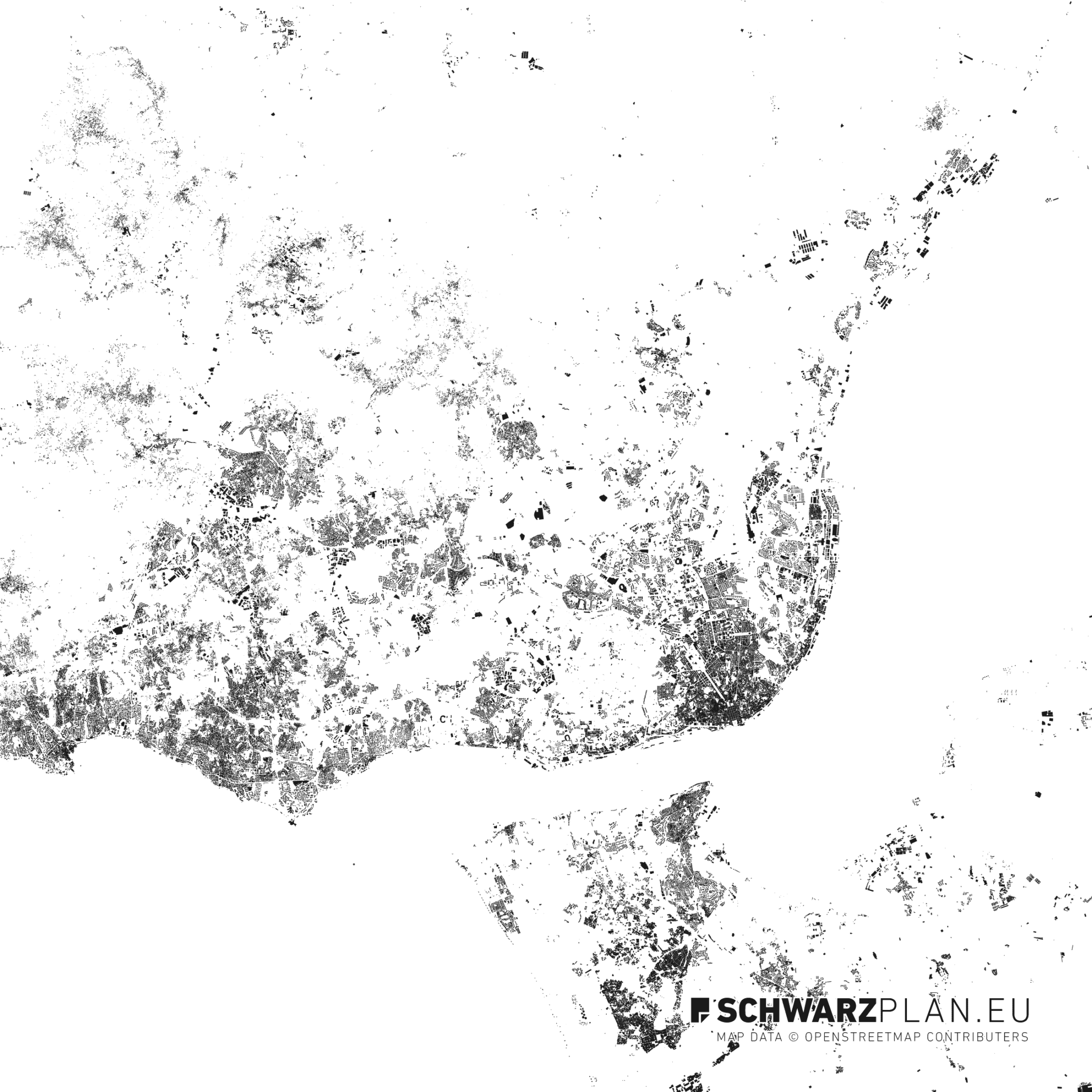Free Siteplans & Figure Ground Plans for download - SCHWARZPLAN.eu