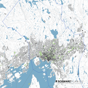 Site Plan & Figure Ground Plan of Oslo for download as PDF, DXF Plan, 1 ...