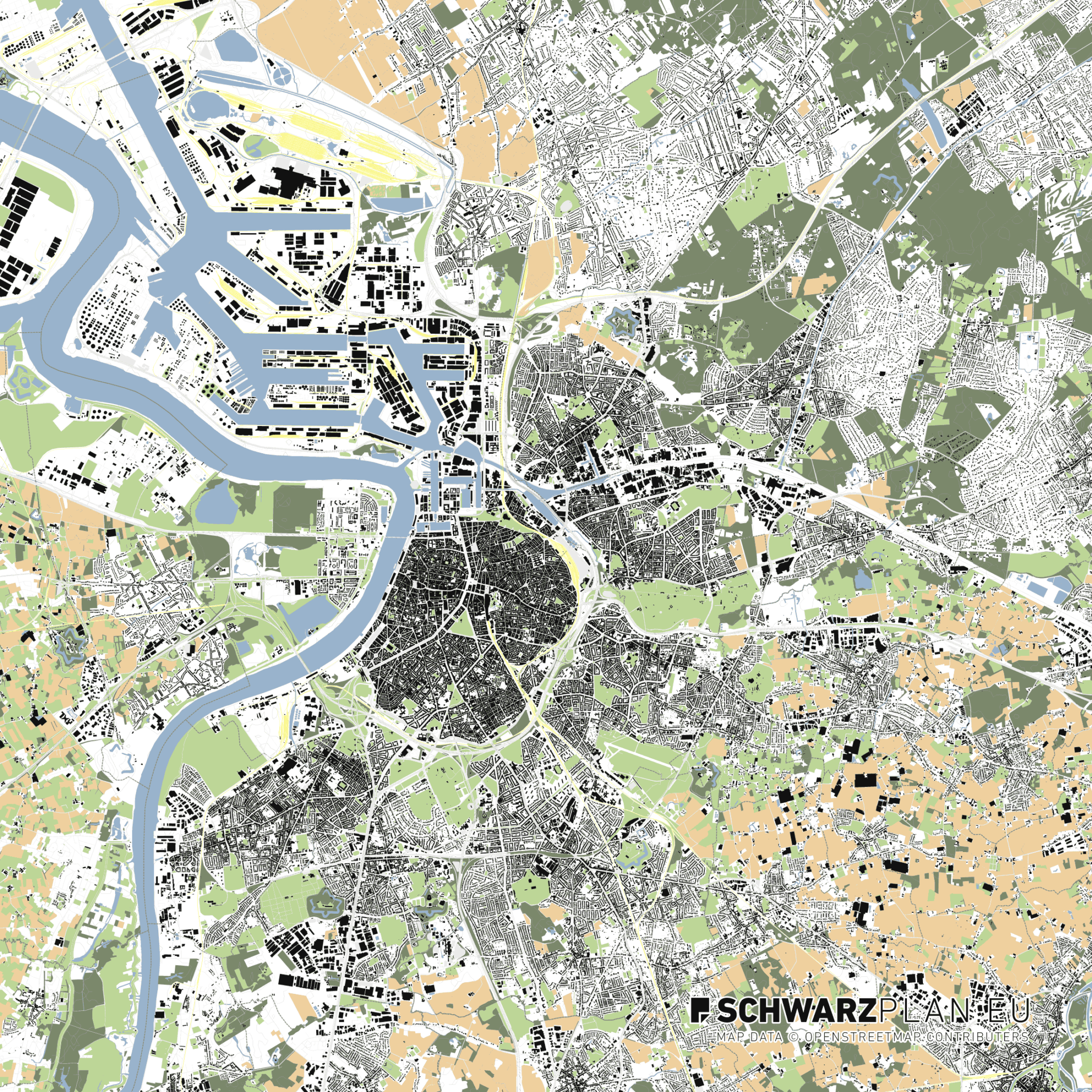 Free Siteplans & Figure Ground Plans for download - SCHWARZPLAN.eu