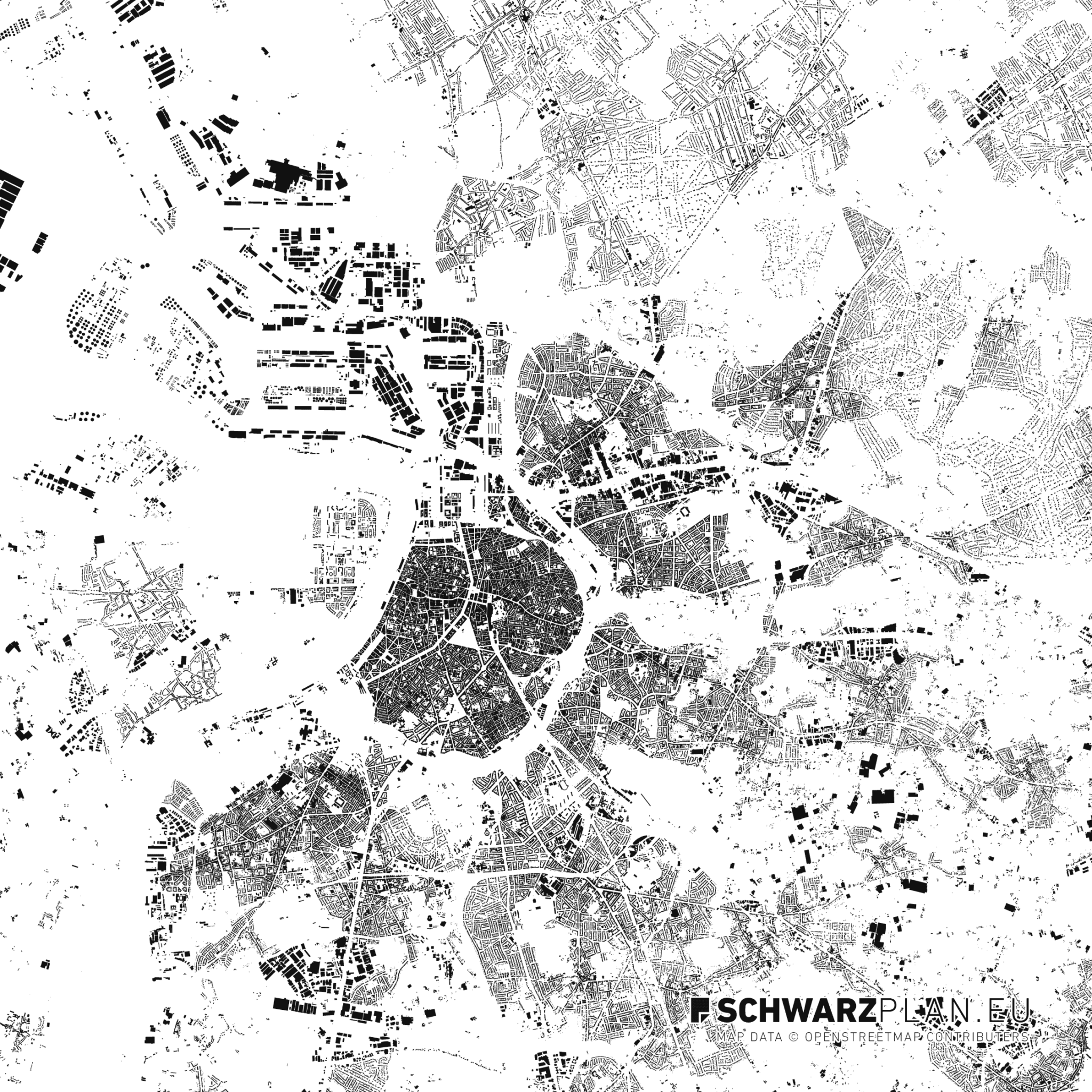 Siteplans and Figure ground plan Downloads - SCHWARZPLAN.eu