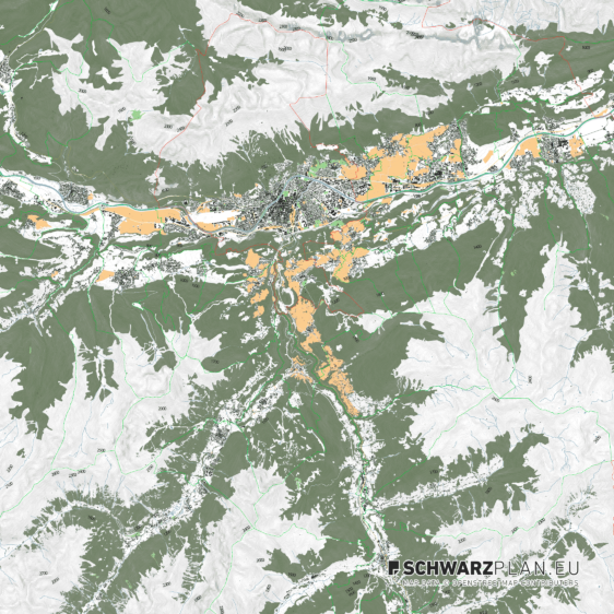 Lageplan & Schwarzplan von Innsbruck zum Download als PDF, DWG Plan, 1: ...