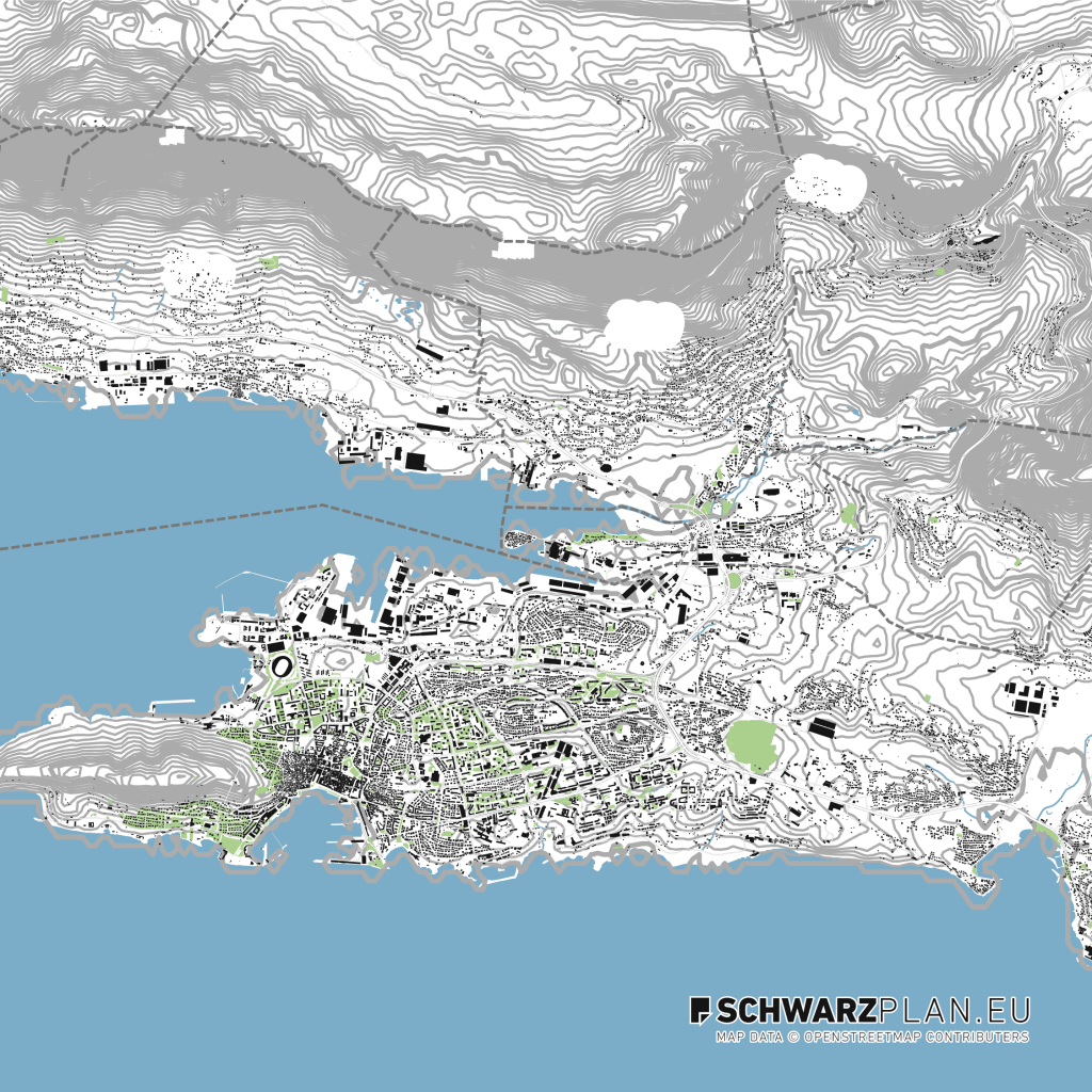 Site Plan & Figure Ground Plan of Split for download as PDF, DXF Plan ...