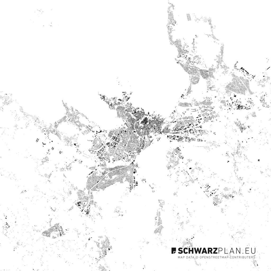 Site Plan & Figure Ground Plan of Madrid for download as PDF, DWG Plan ...