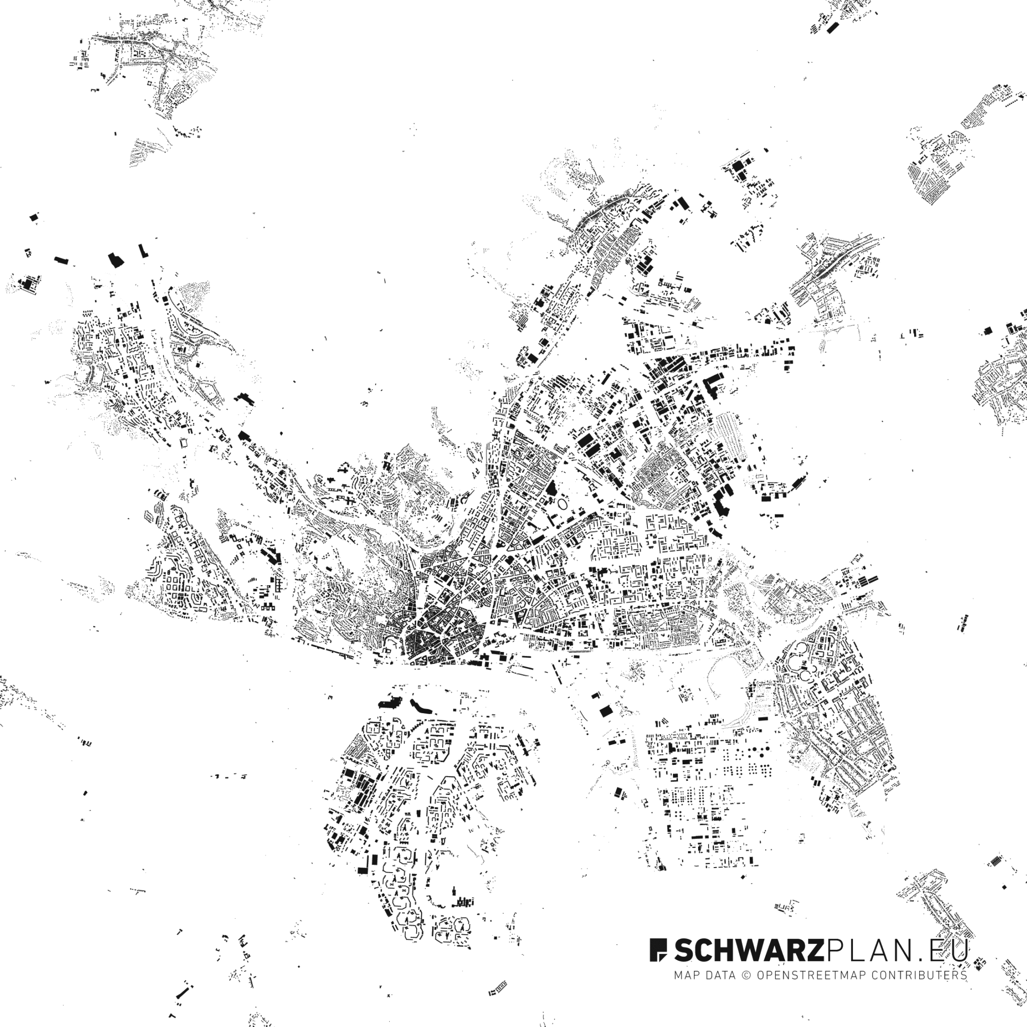 Site Plan & Figure Ground Plan of Moscow for download as PDF, DWG Plan ...