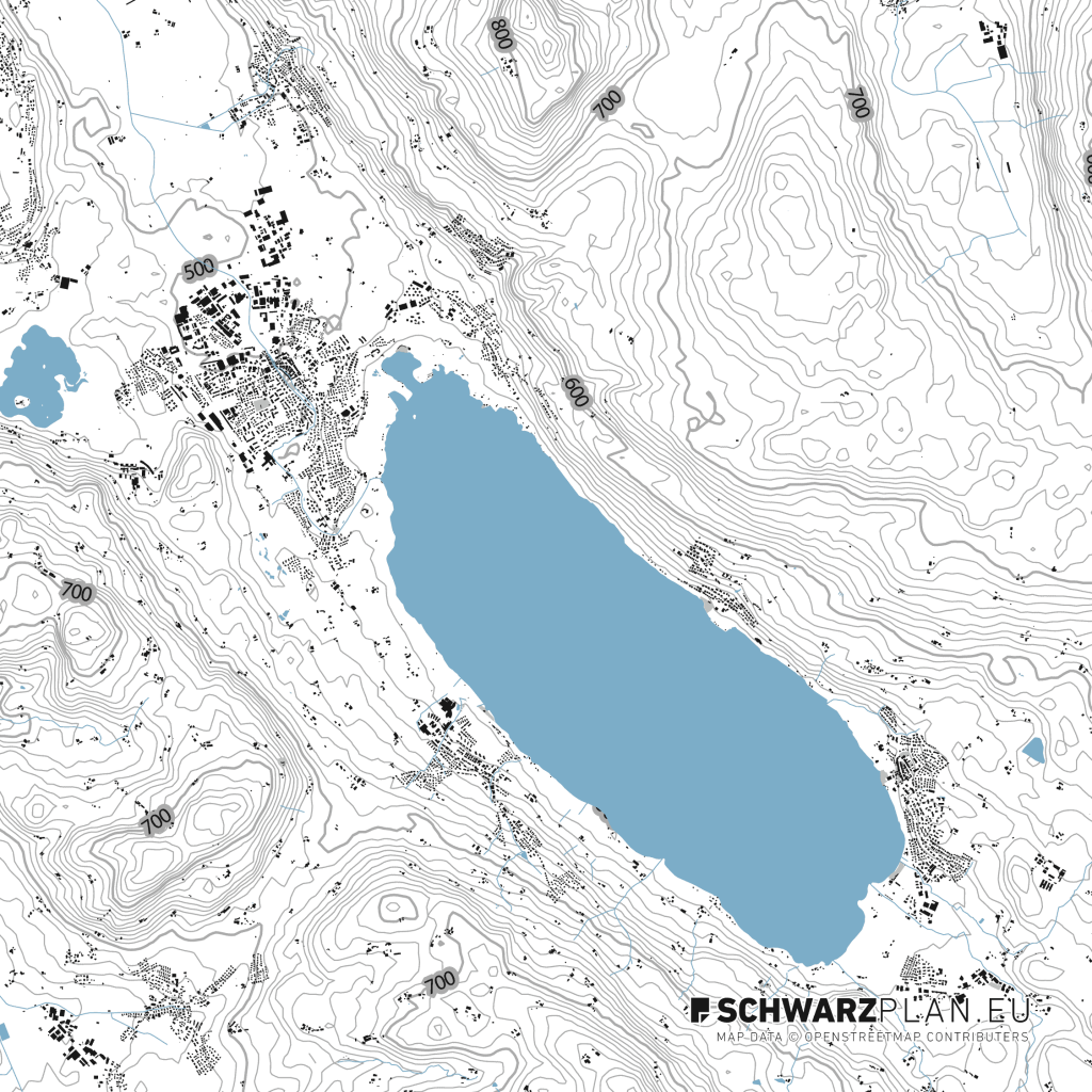 Lageplan & Schwarzplan von Sursee zum Download als PDF, DXF Plan, 1:100 000