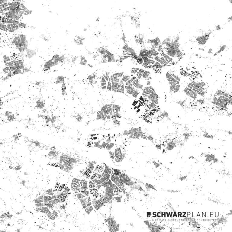 Figure Ground Plan & Site Plan of Arnhem for download as PDF, DWG Plan ...
