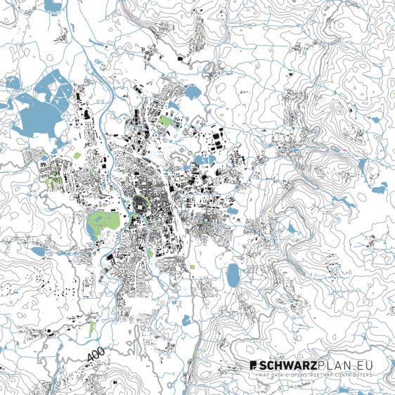 Site Plan & Figure Ground Plan of Budweis for download as PDF, DXF Plan ...