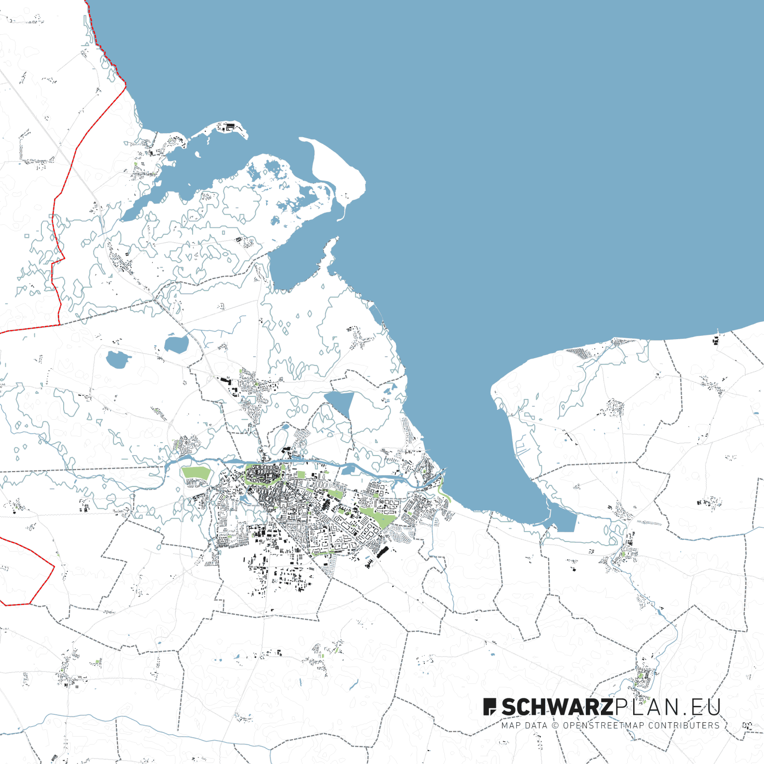 Lageplan & Schwarzplan von Greifswald zum Download als PDF, DXF Plan, 1 ...