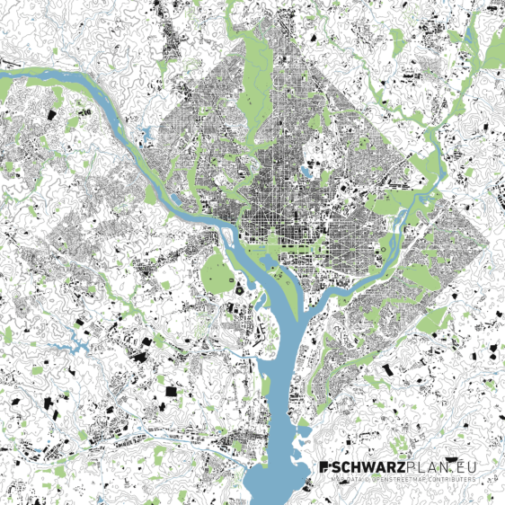 Site Plan & Figure Ground Plan of Washington D.C. for download as PDF ...