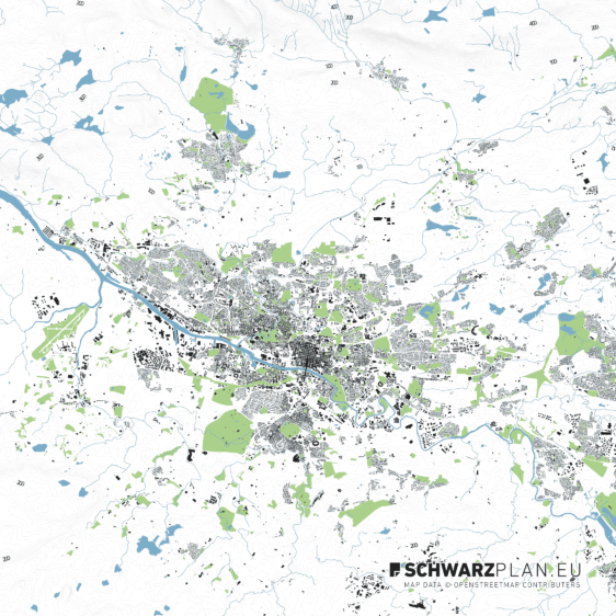 Site Plan & Figure Ground Plan of Glasgow for download as PDF, DWG Plan ...