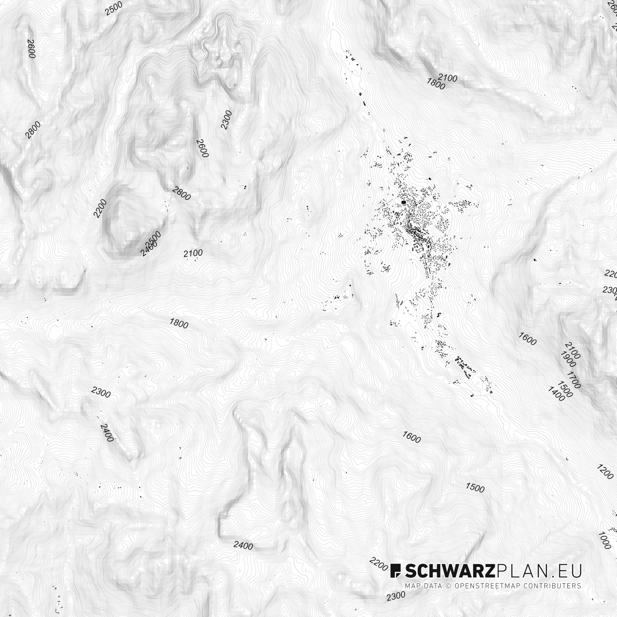 Site Plan & Figure Ground Plan of Dolomites - Cortina d'Ampezzo for ...