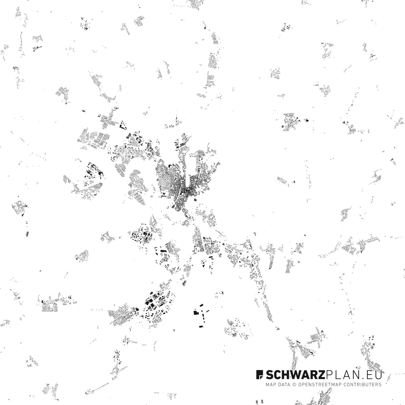 Site Plan & Figure Ground Plan of Schwerin for download as PDF, DWG ...